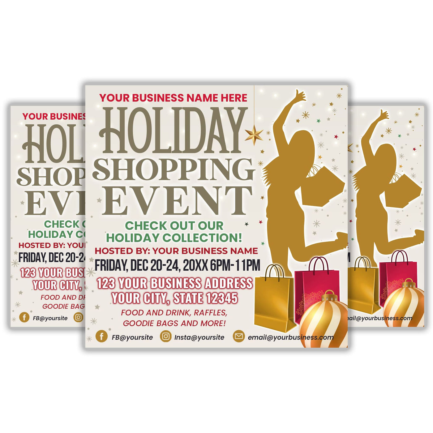Holiday Pop-Up Event Flyer for Christmas Sale - Posh Park