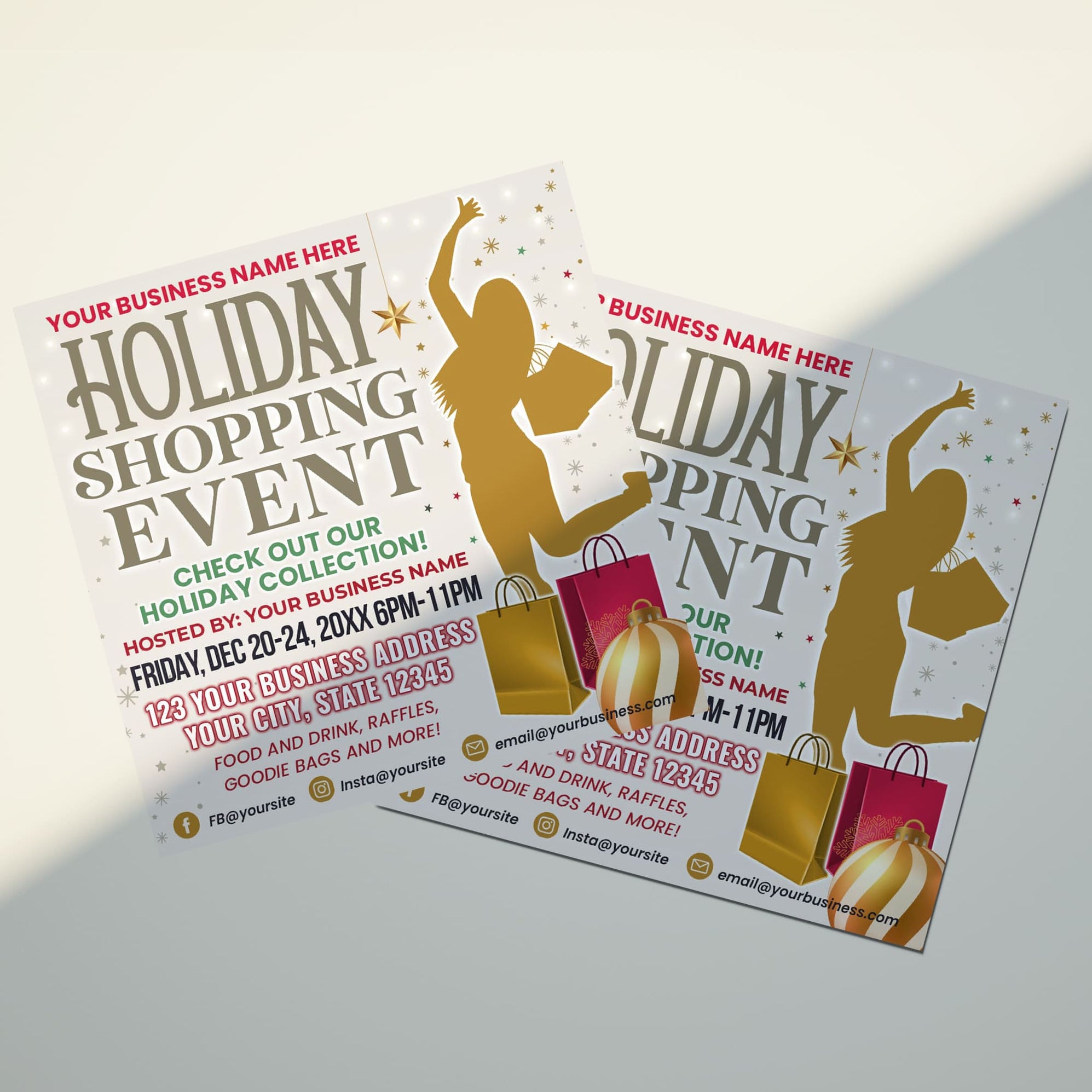 Holiday Pop-Up Event Flyer for Christmas Sale - Posh Park