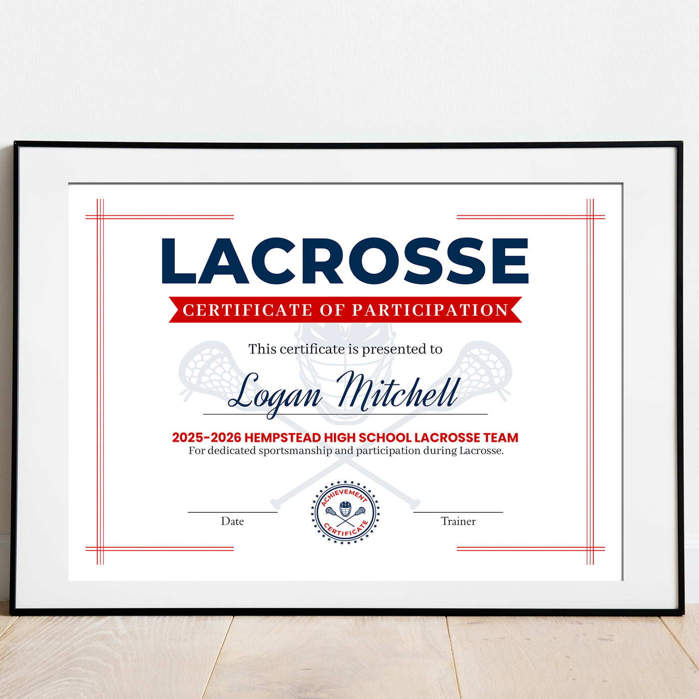DIY Lacrosse Certificate Bundle Template | Sports Awards Set - Posh Park