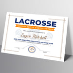 DIY Lacrosse Certificate Bundle Template | Sports Awards Set - Posh Park