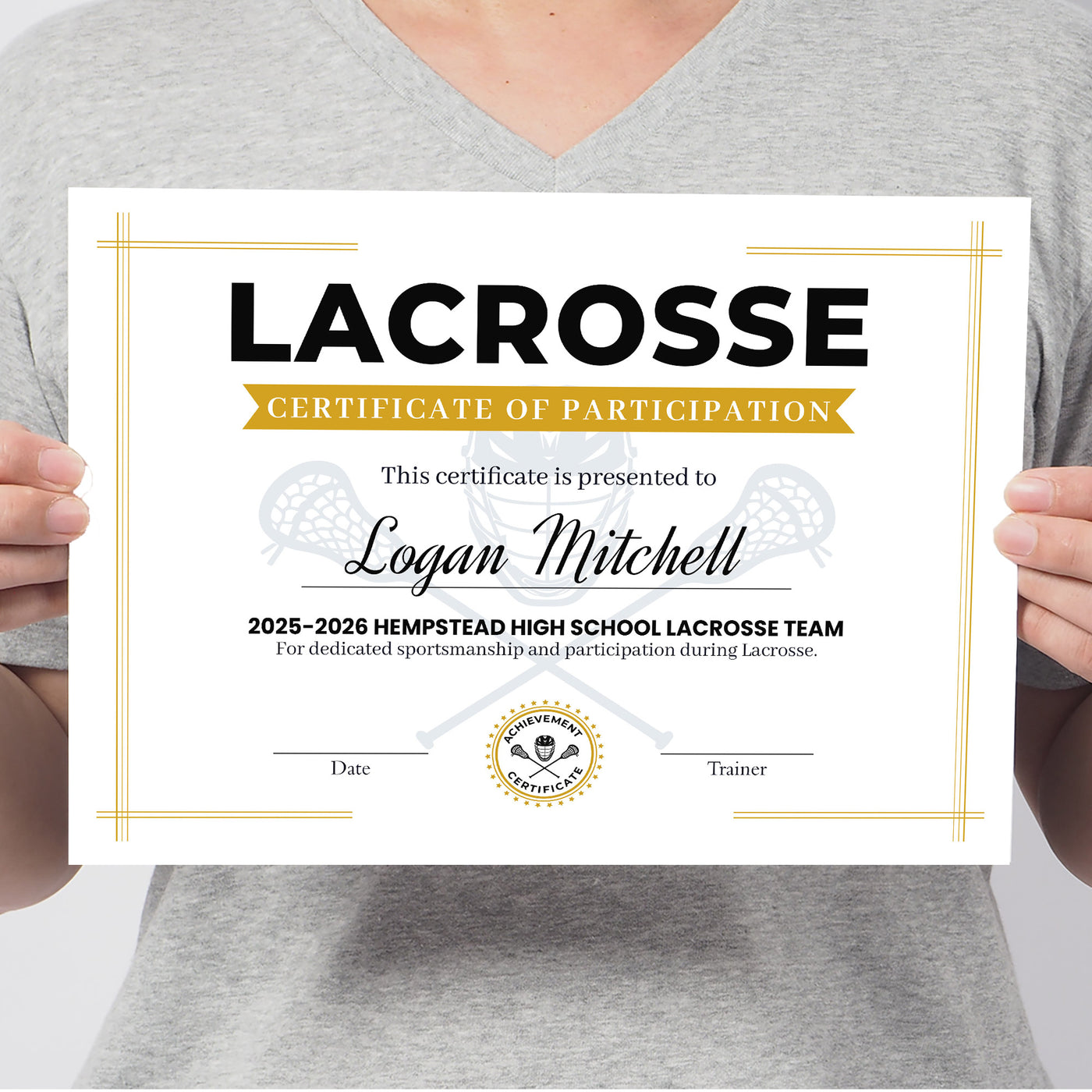 DIY Lacrosse Certificate Bundle Template | Sports Awards Set - Posh Park