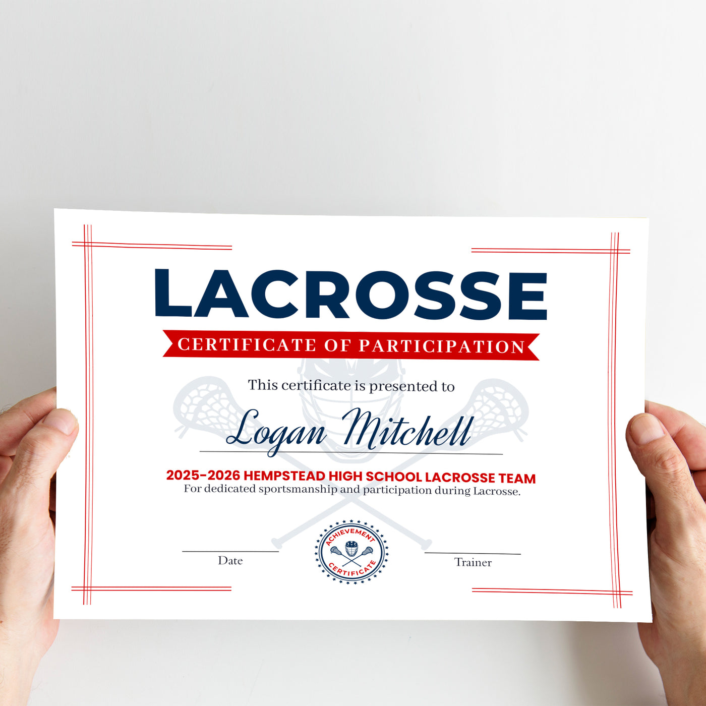 DIY Lacrosse Certificate Bundle Template | Sports Awards Set - Posh Park
