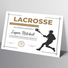 Customizable Lacrosse Appreciation Certificate Award Bundle | Sports ...