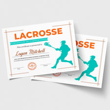 Customizable Lacrosse Appreciation Certificate Award Bundle | Sports ...