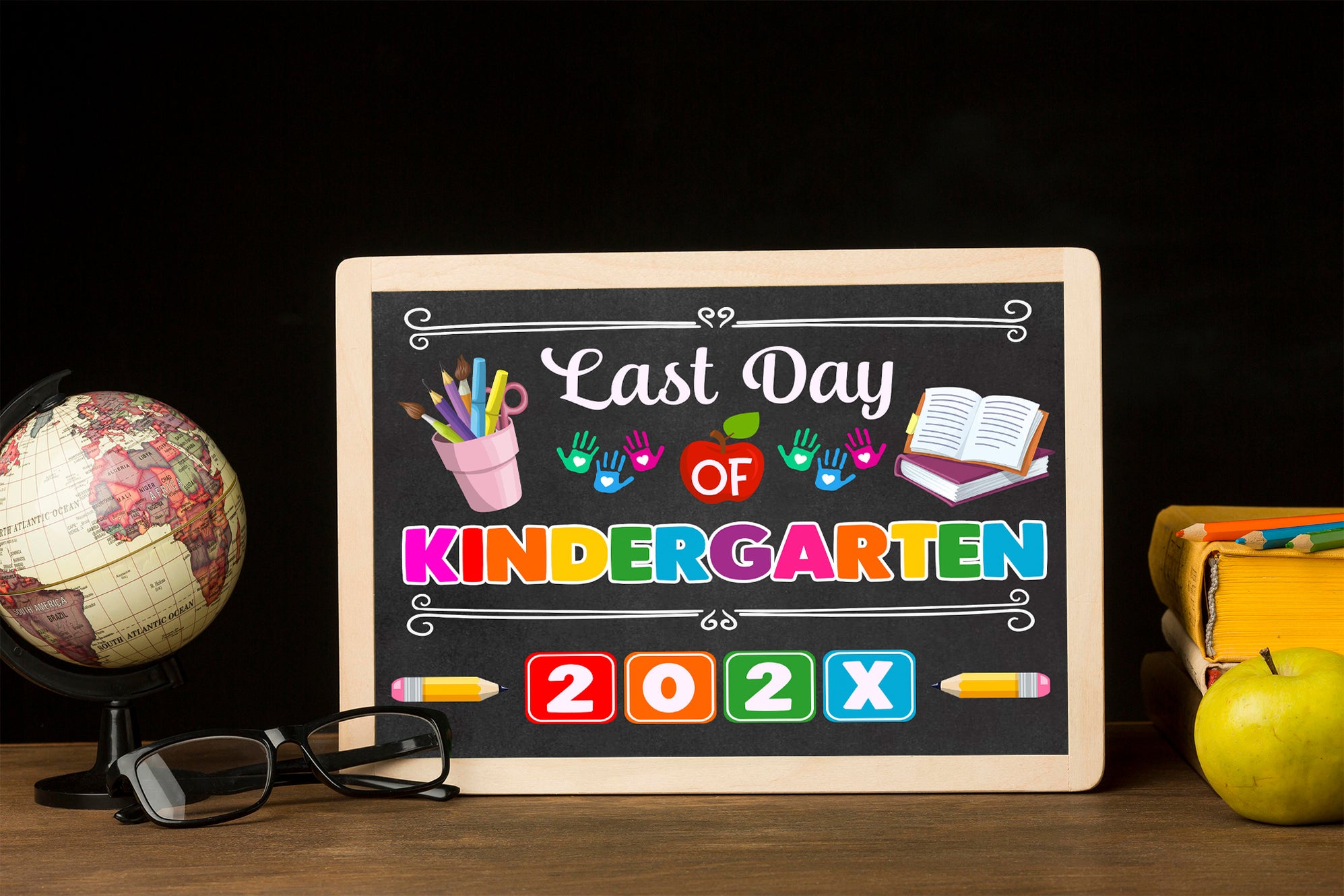 Last Day Of Kindergarten Sign Template | Customizable Kinder End of ...