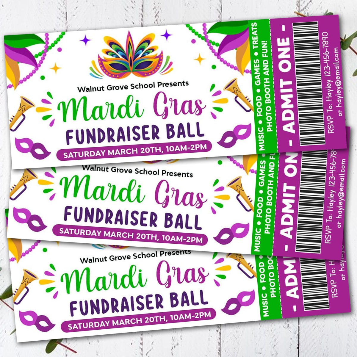DIY Masquerade Theme Party Ticket Template | Mardi Gras Party Template ...