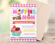 Customizable Muffins With Mom Fundraiser Flyer | PTO PTA School Church ...