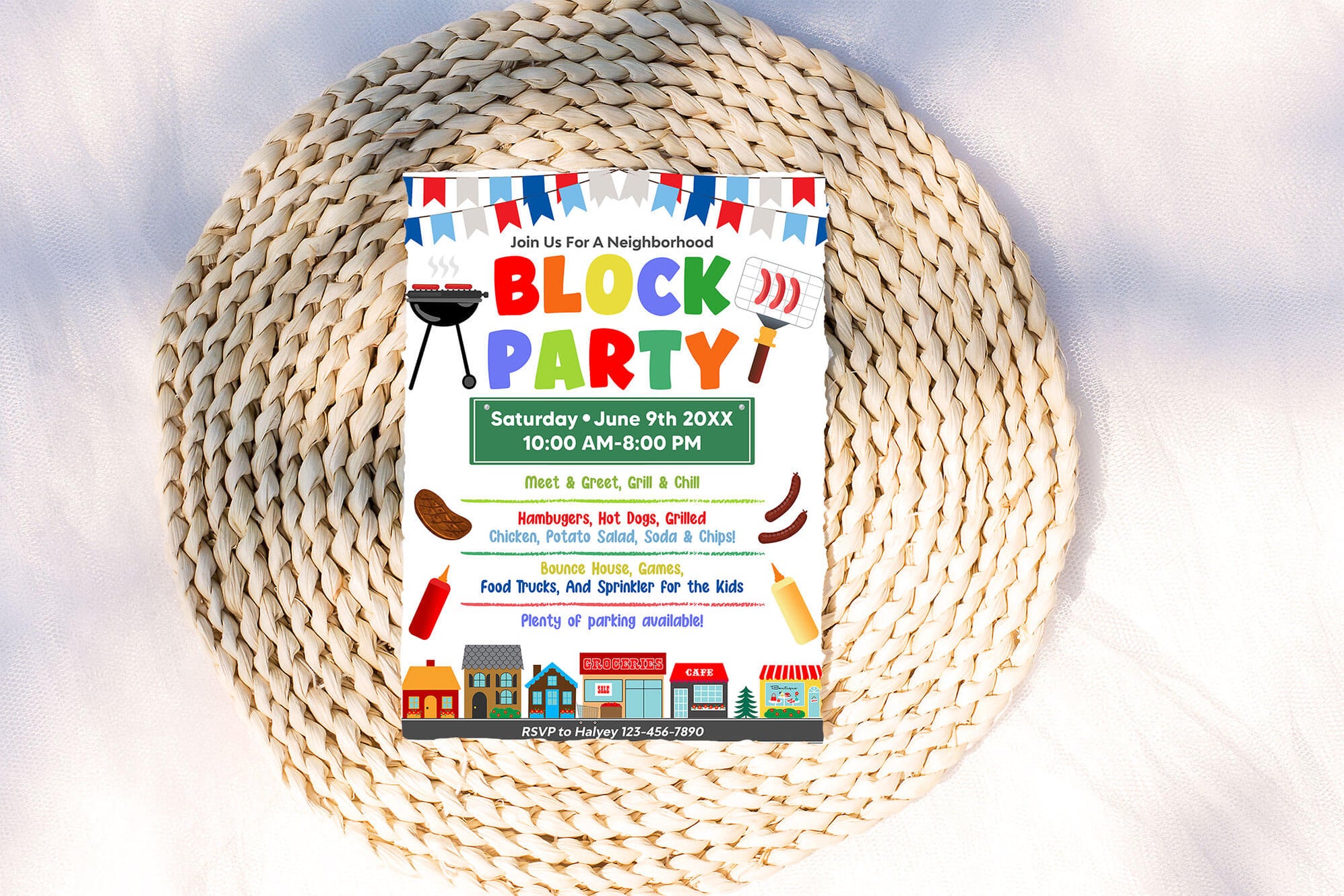 Customizable Block Party Invitation Template | Neighborhood and ...