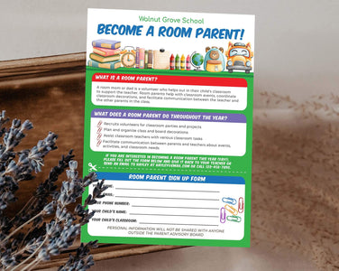Customizable Room Parent Form Flyer Template | PTO PTA School Daycare ...