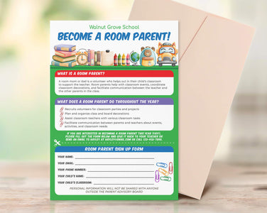 Customizable Room Parent Form Flyer Template | PTO PTA School Daycare ...