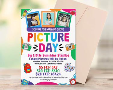 Customizable School Photo Day Flyer | Picture Day Invite Template ...