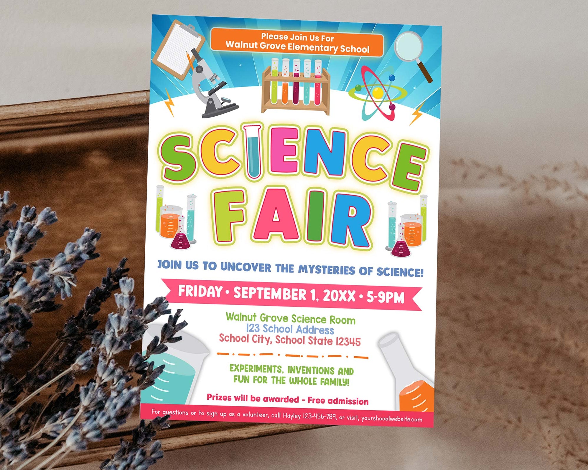 Customizable Science Fair Flyer Template | School Event Academic ...