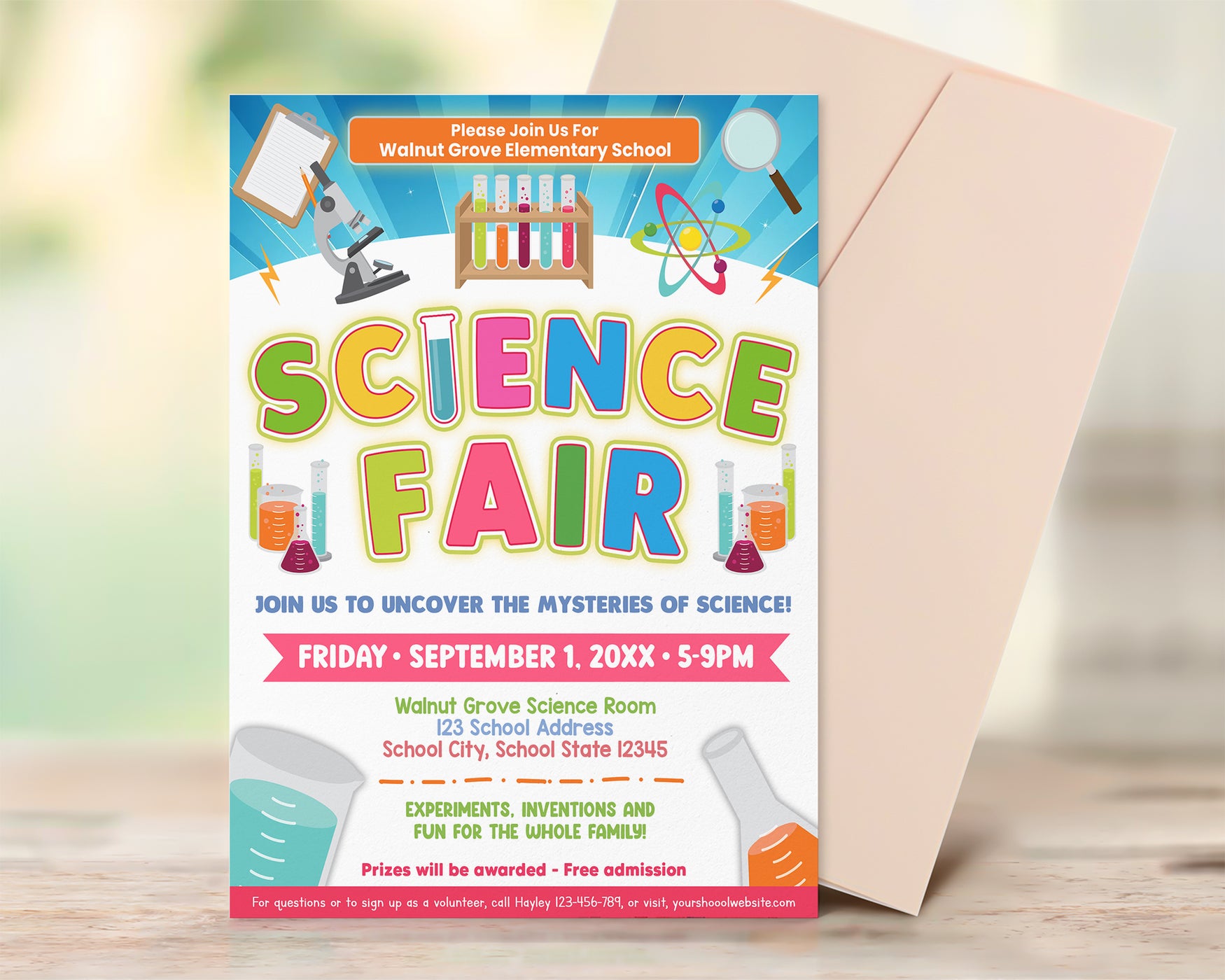 Customizable Science Fair Flyer Template | School Event Academic ...