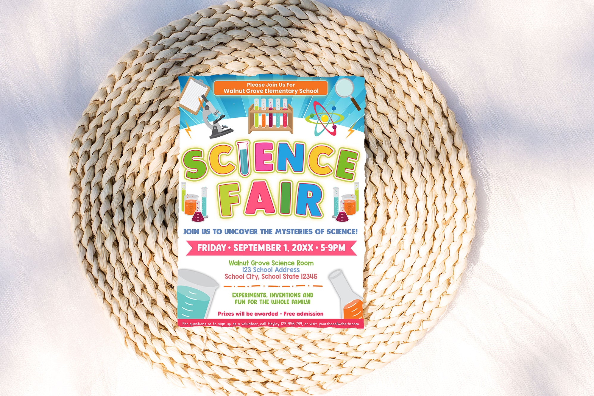 Customizable Science Fair Flyer Template | School Event Academic ...