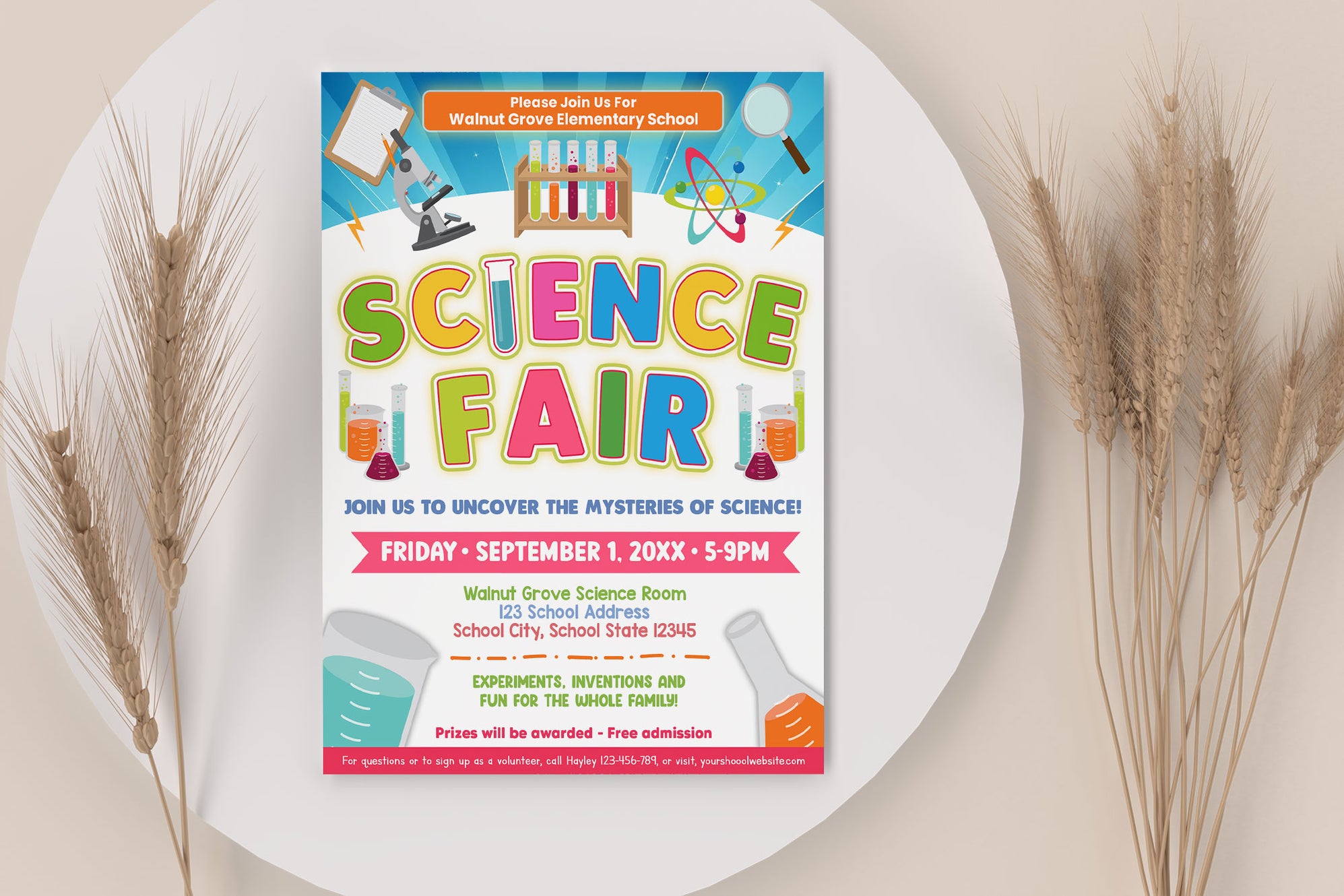 Customizable Science Fair Flyer Template | School Event Academic ...