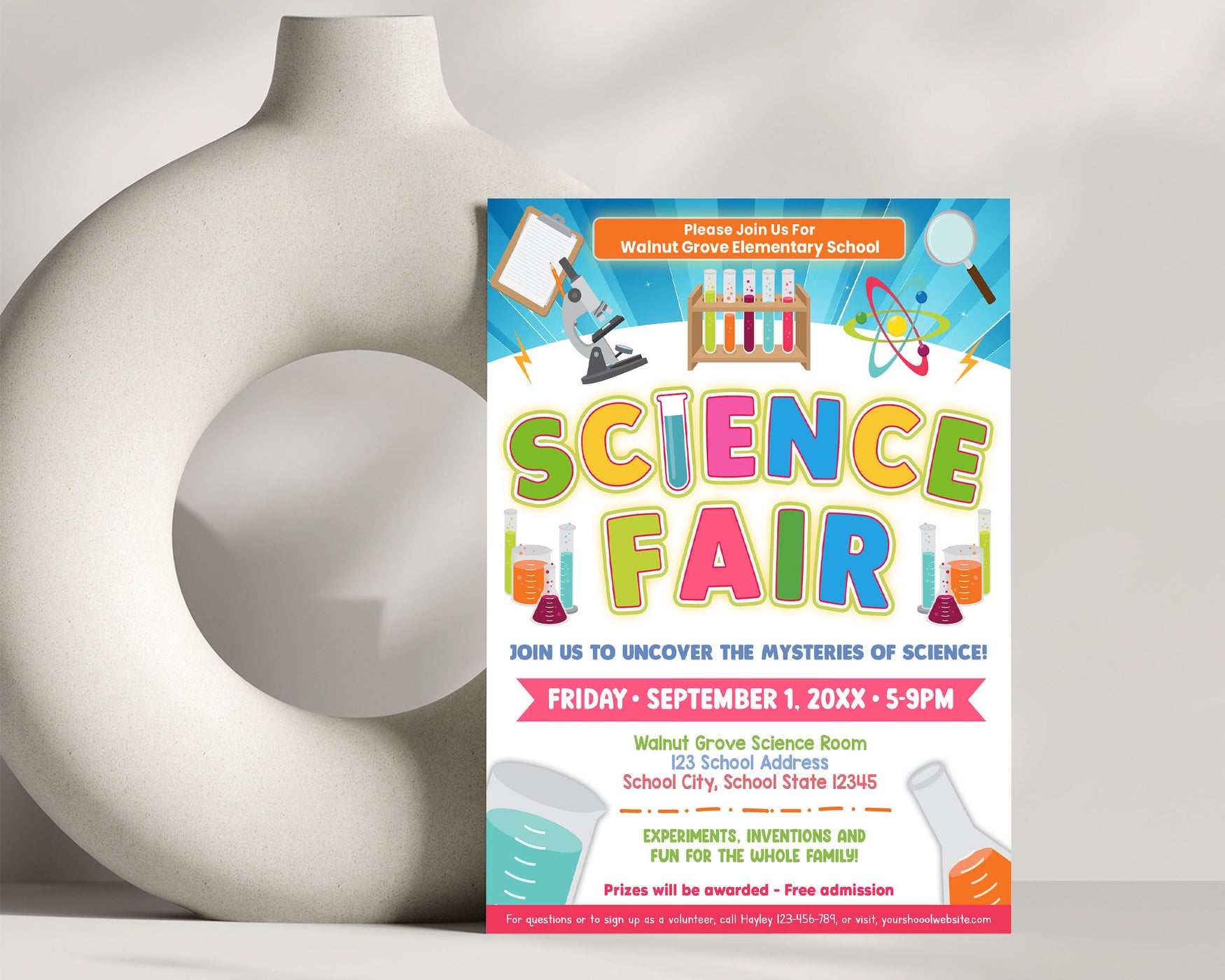Customizable Science Fair Flyer Template | School Event Academic ...