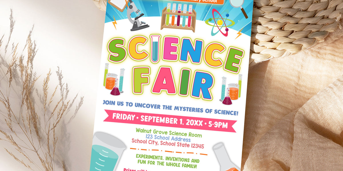 Customizable Science Fair Flyer Template | School Event Academic ...