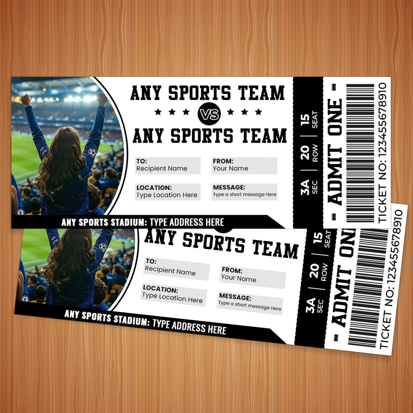 Customizable Sports Game Ticket | Surprise All-Purpose Game Ticket ...