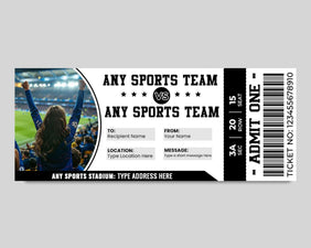 Customizable Sports Game Ticket | Surprise All-Purpose Game Ticket ...