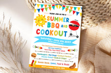 DIY Summer BBQ Cookout Invitation Template | Summer Barbecue Party ...