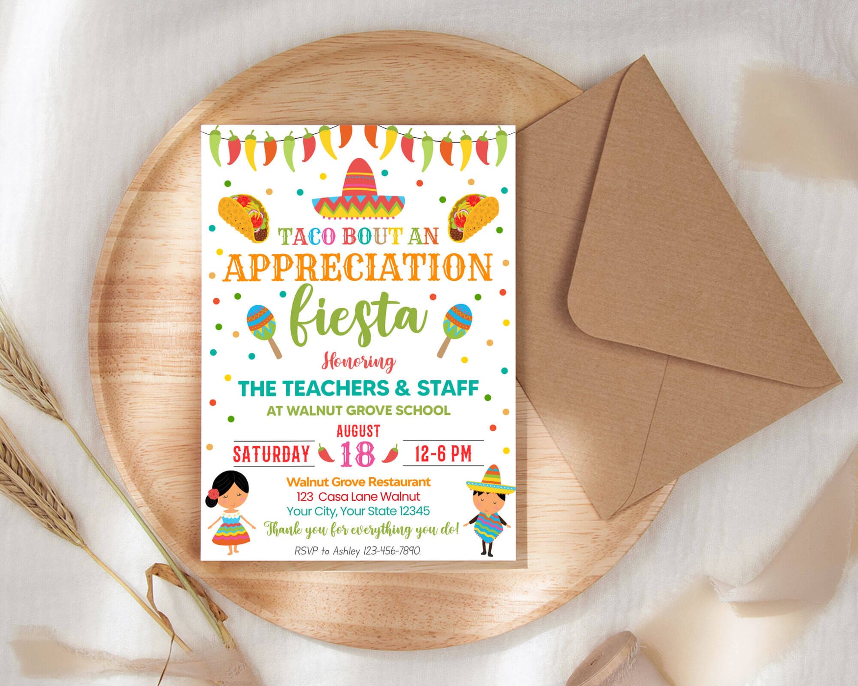 Customizable Taco Bout An Appreciation Invitation Template | Fiesta ...