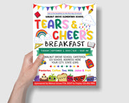 Customizable Tears and Cheers Breakfast Flyer | School PTA PTO Party ...