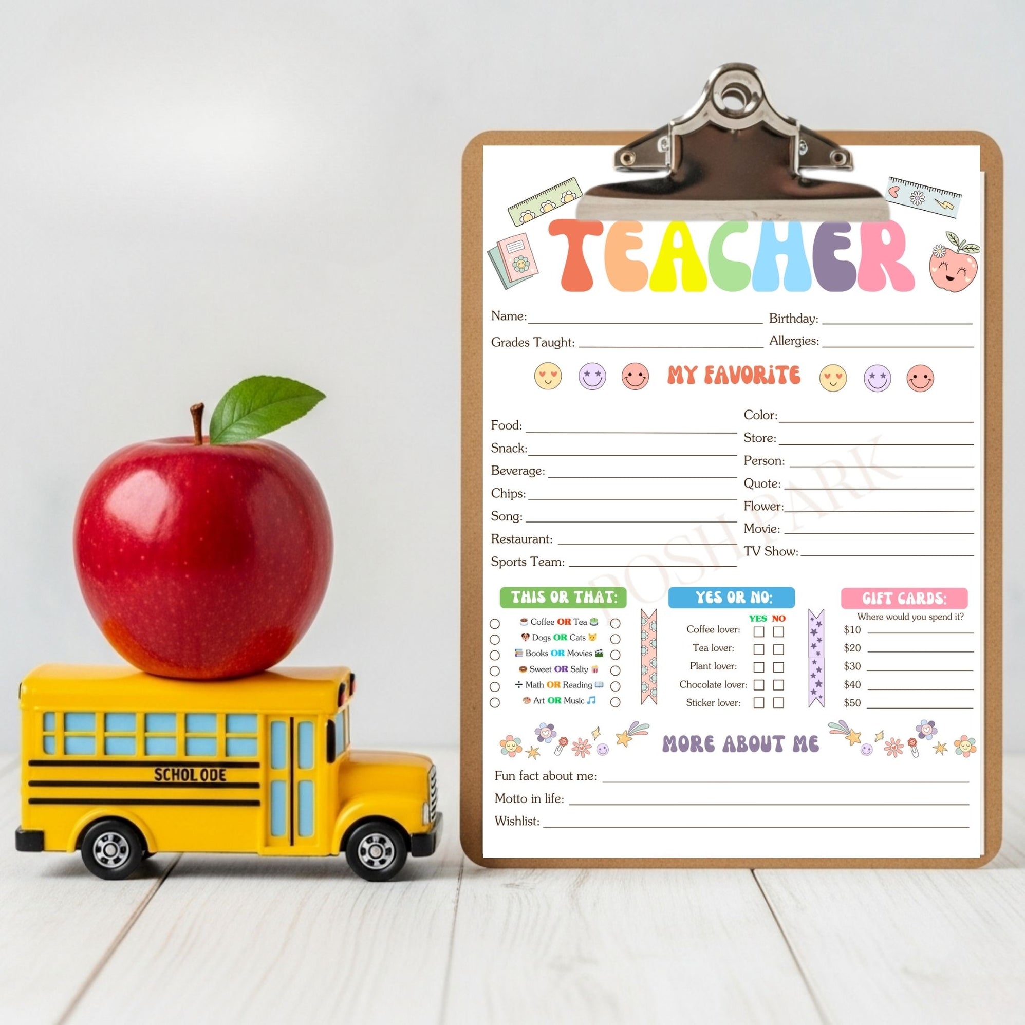Customizable Getting to Know the Teacher Questionnaire | All About My ...