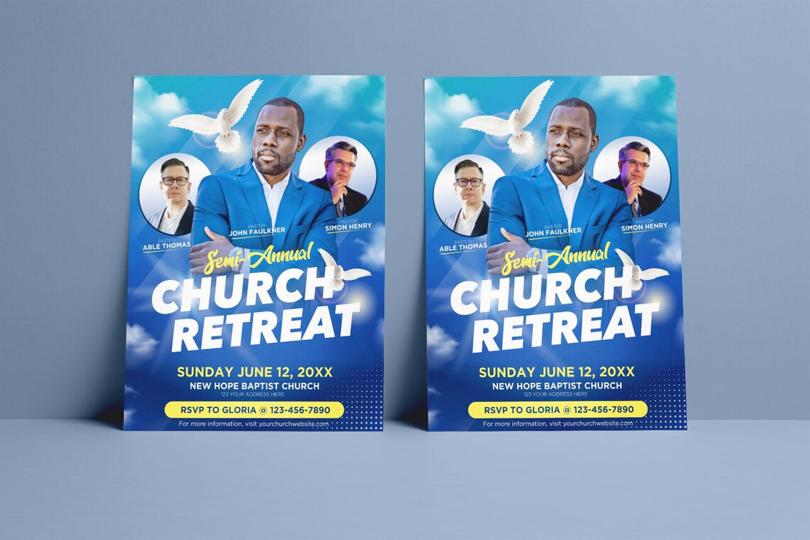 DIY Church Retreat Flyer | Church Event Flyer Template - Posh Park
