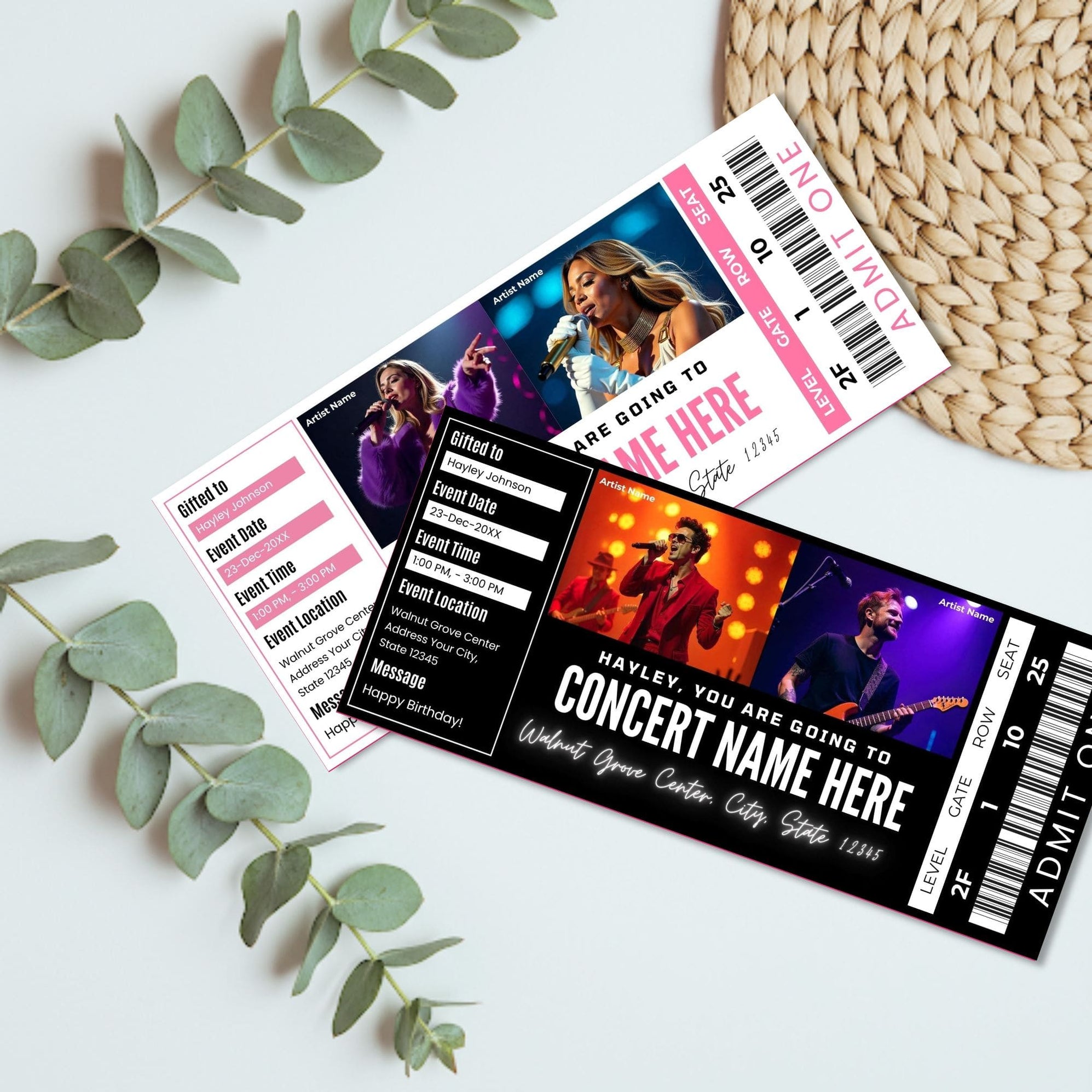 DIY Concert Ticket Gift for Her and Him | Surprise Music Live Concert ...
