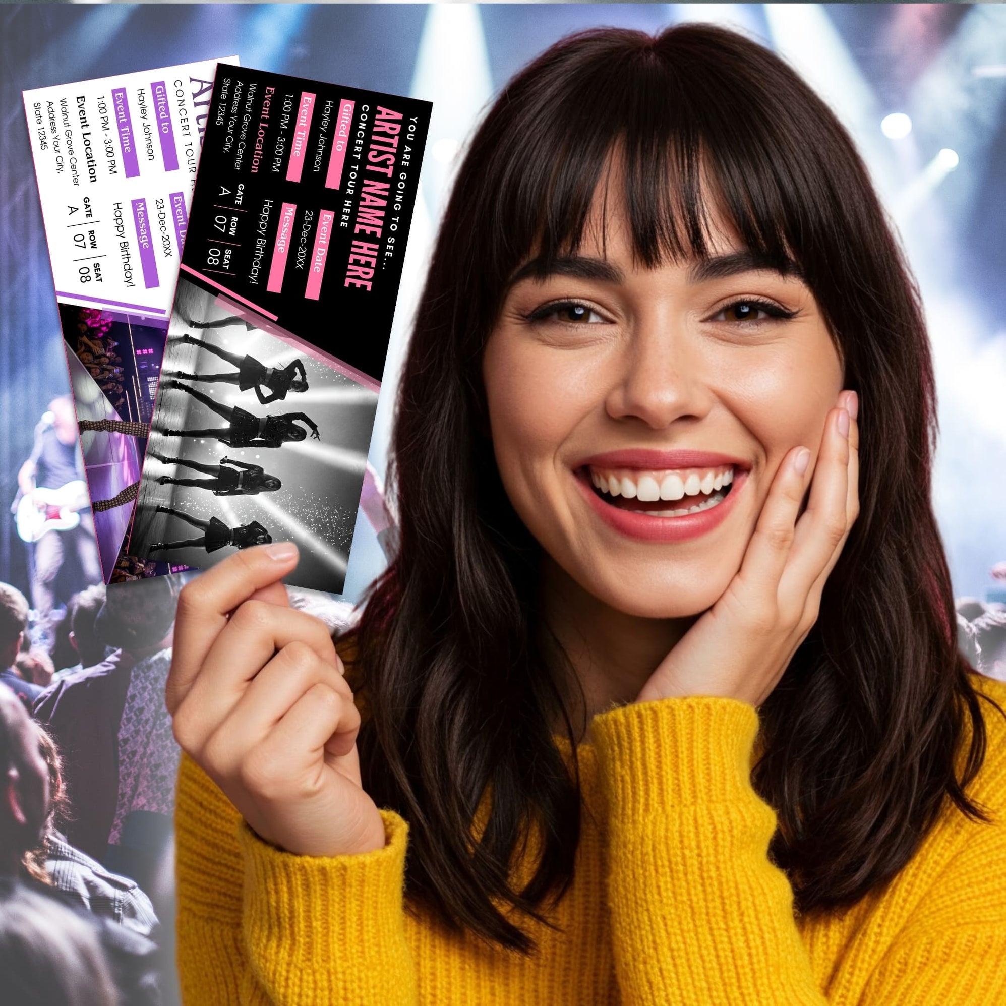 DIY Surprise Gift Ticket Template | Event Ticket Stub Canva - Posh Park