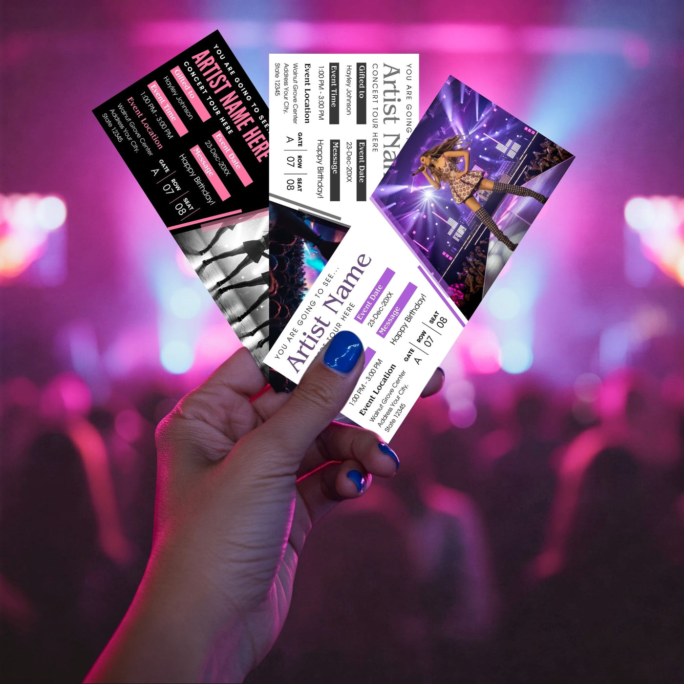 DIY Surprise Gift Ticket Template | Event Ticket Stub Canva - Posh Park