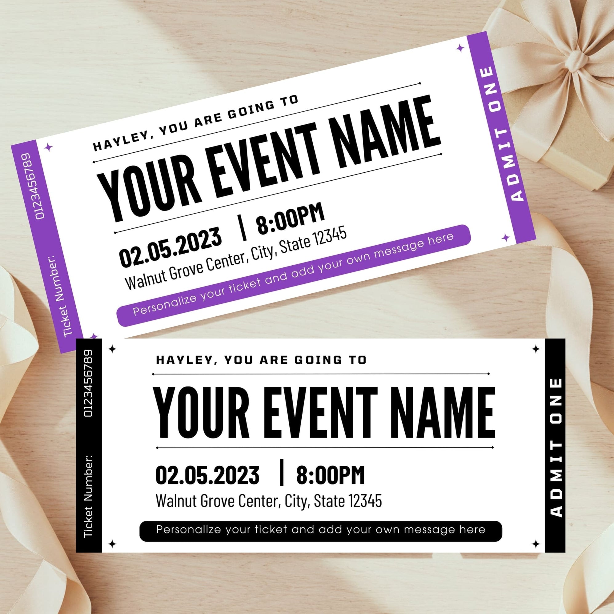 Customizable Surprise Event Ticket Template | Musical, Theatre Show ...