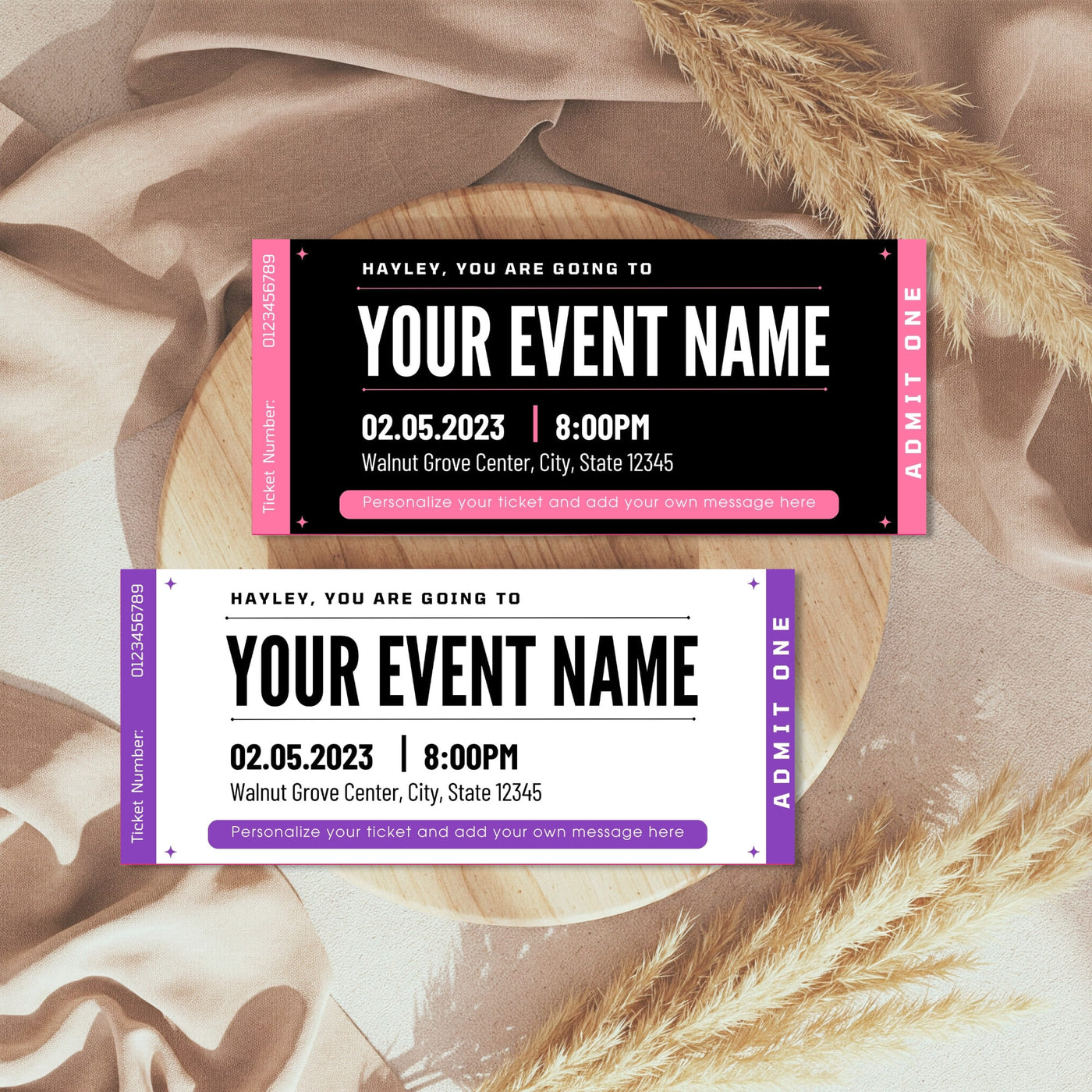 Customizable Surprise Event Ticket Template | Musical, Theatre Show ...