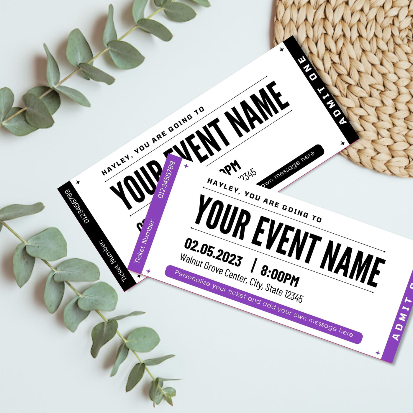 Customizable Surprise Event Ticket Template | Musical, Theatre Show ...