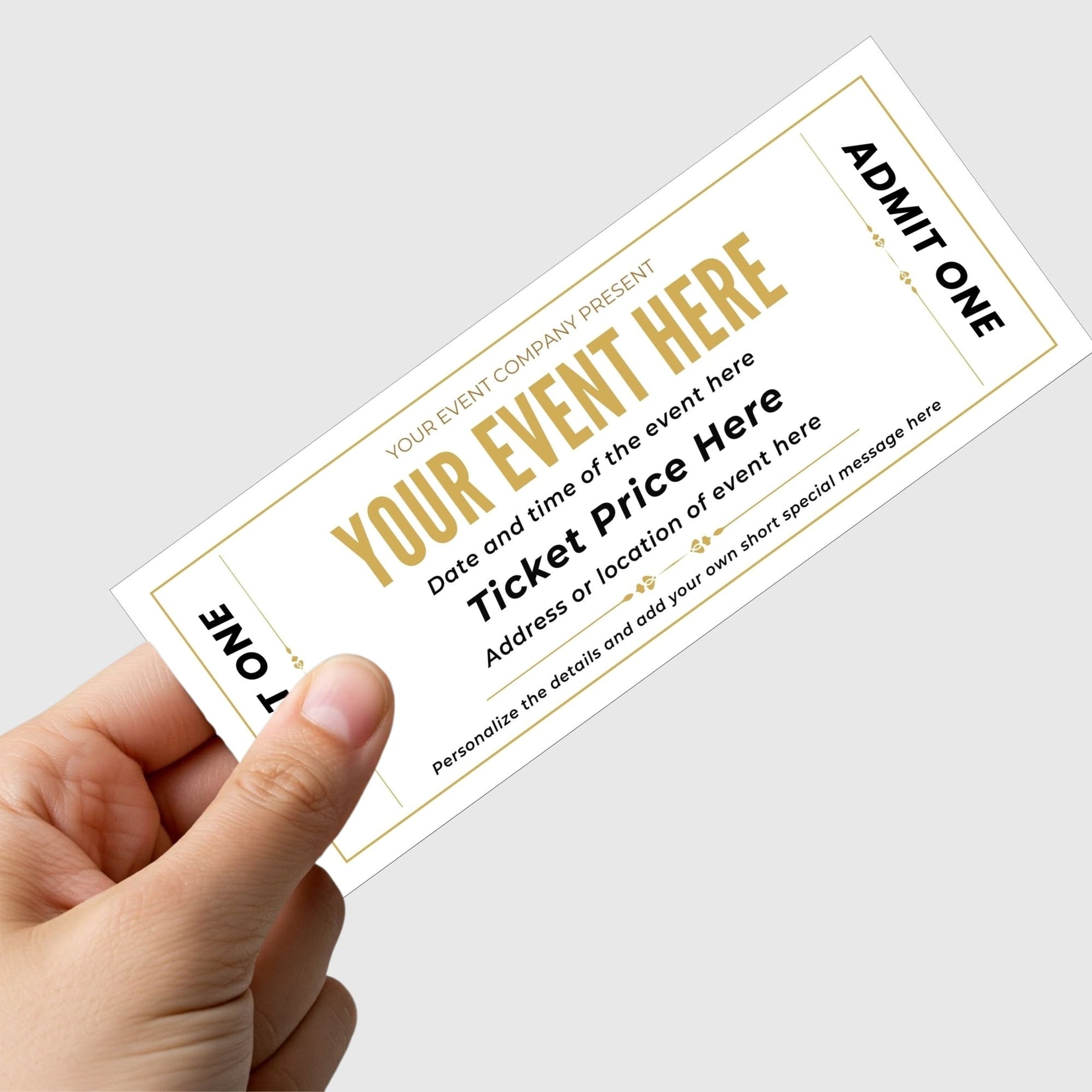 DIY Event Ticket Voucher Template | Birthday Surprise Gift Ticket ...