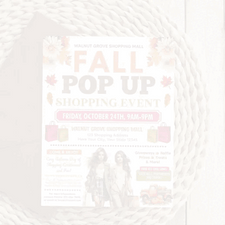 Editable Fall Market Pop-Up Shop Flyer - Posh Park