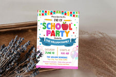 DIY End of School Party Invitation Template | End of School Year Summer ...
