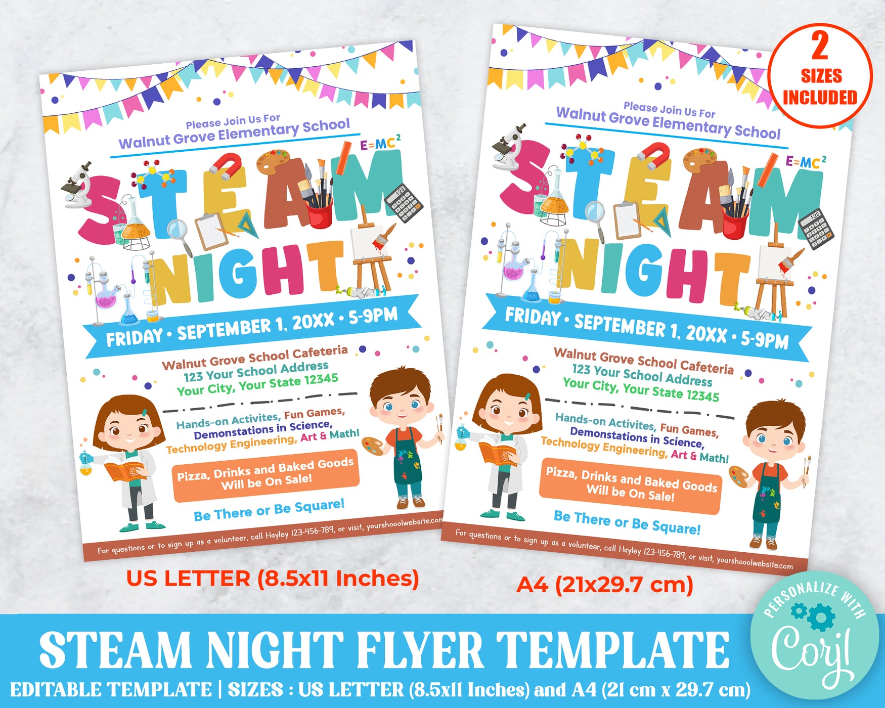 DIY STEAM Night Flyer | Science Tech Engineering Art Math Fundraiser ...