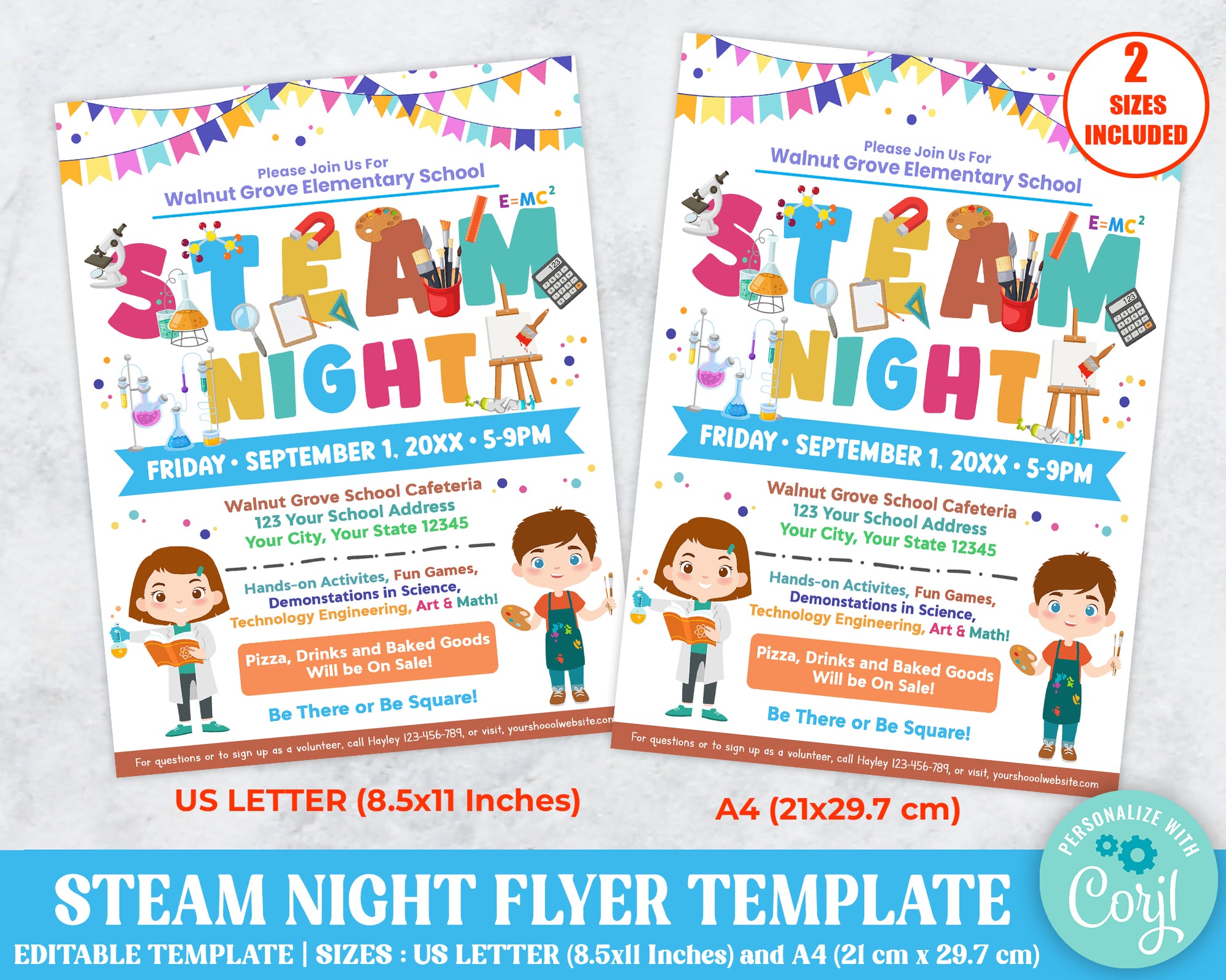 DIY STEAM Night Flyer | Science Tech Engineering Art Math Fundraiser ...