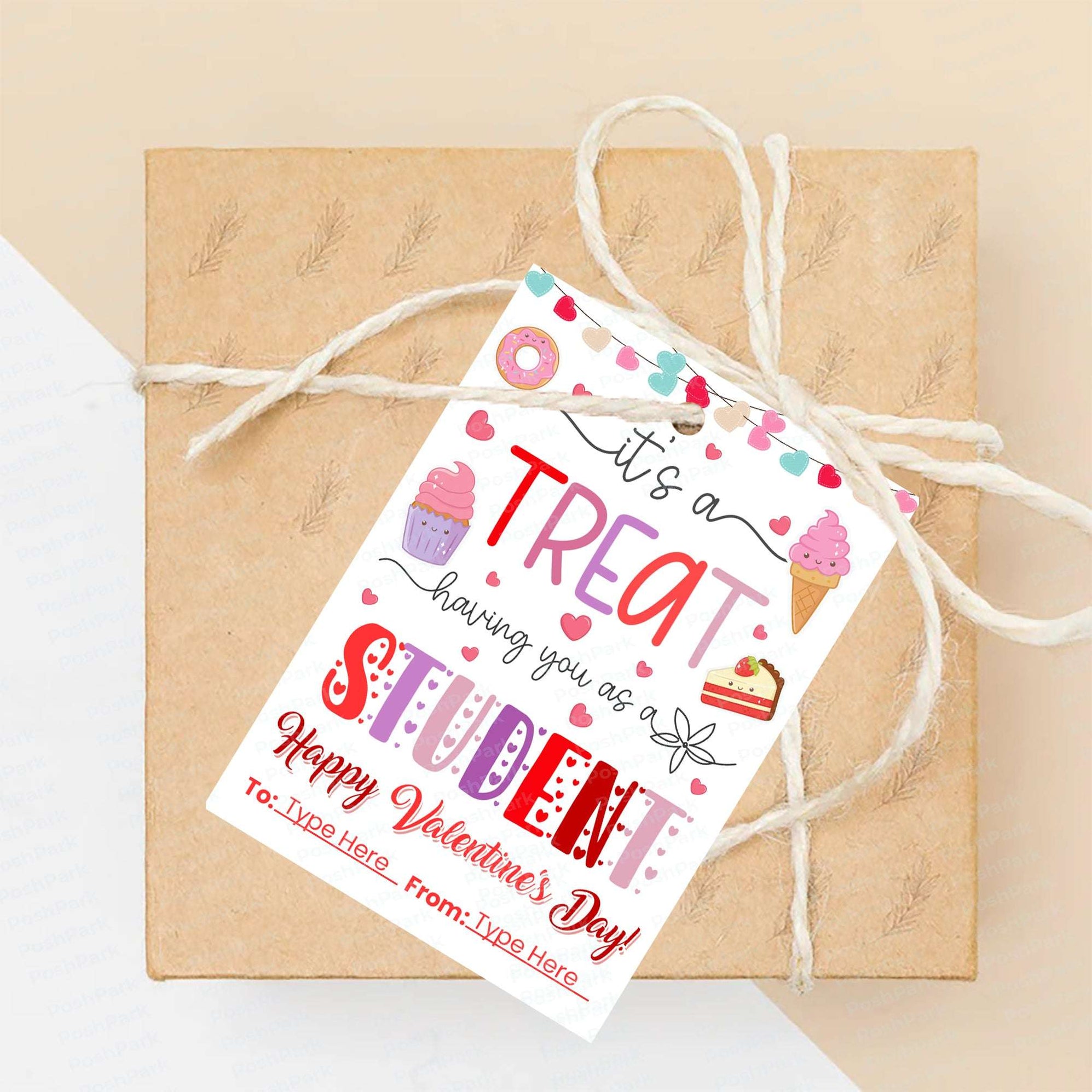 DIY It's A Treat Having You As A Student Tag, Editable Teacher School ...