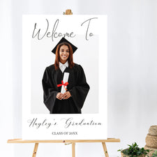 Customizable Graduation Welcome Sign With Photo | Grad Announcement ...