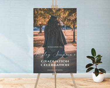 Graduation Welcome Sign With Photo | Grad Welcome Party Poster - Posh Park