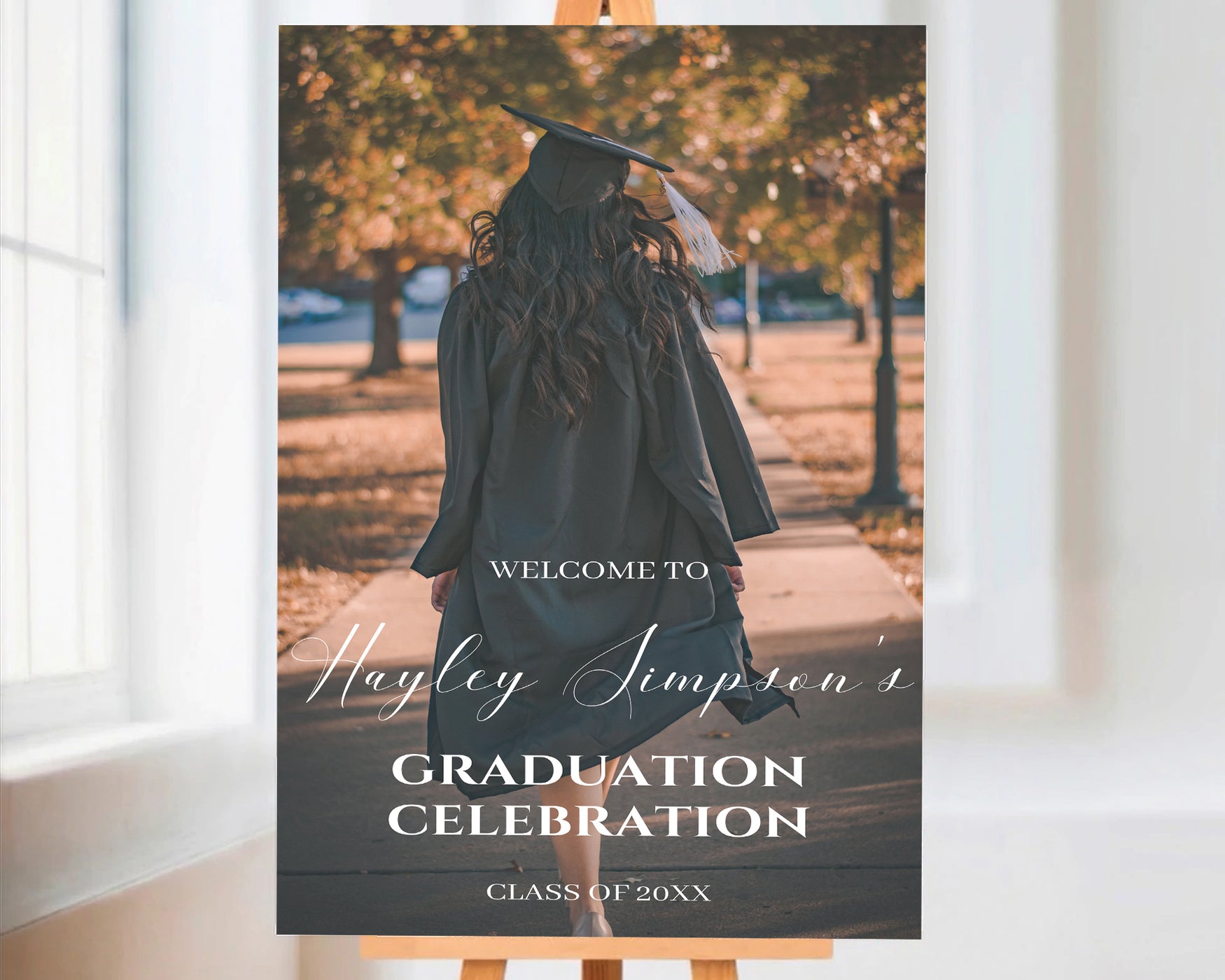 Graduation Welcome Sign With Photo | Grad Welcome Party Poster - Posh Park