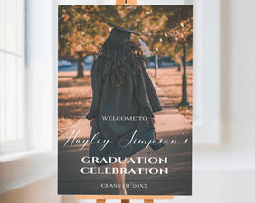 Graduation Welcome Sign With Photo | Grad Welcome Party Poster - Posh Park