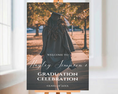 Graduation Welcome Sign With Photo | Grad Welcome Party Poster - Posh Park