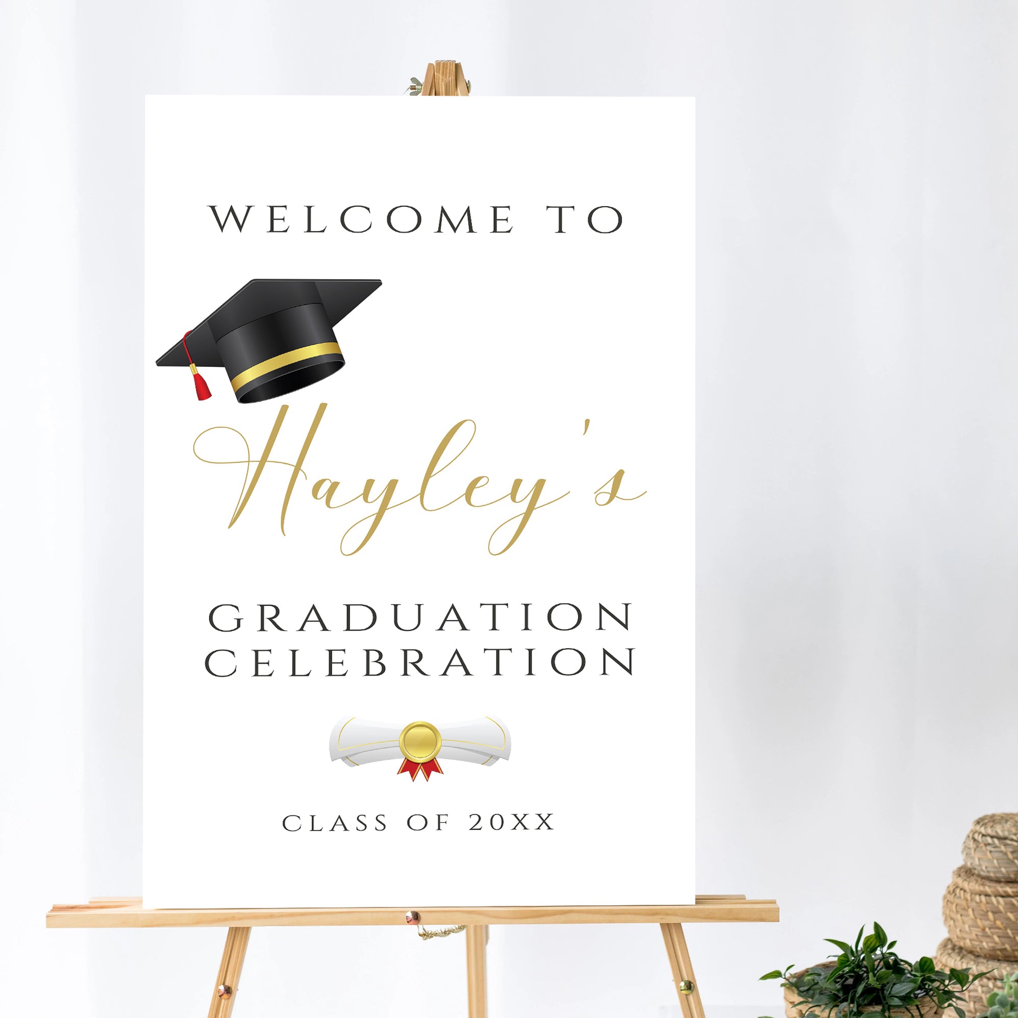 Graduation Welcome Sign Minimalist Style | Grad Welcome Party Poster ...
