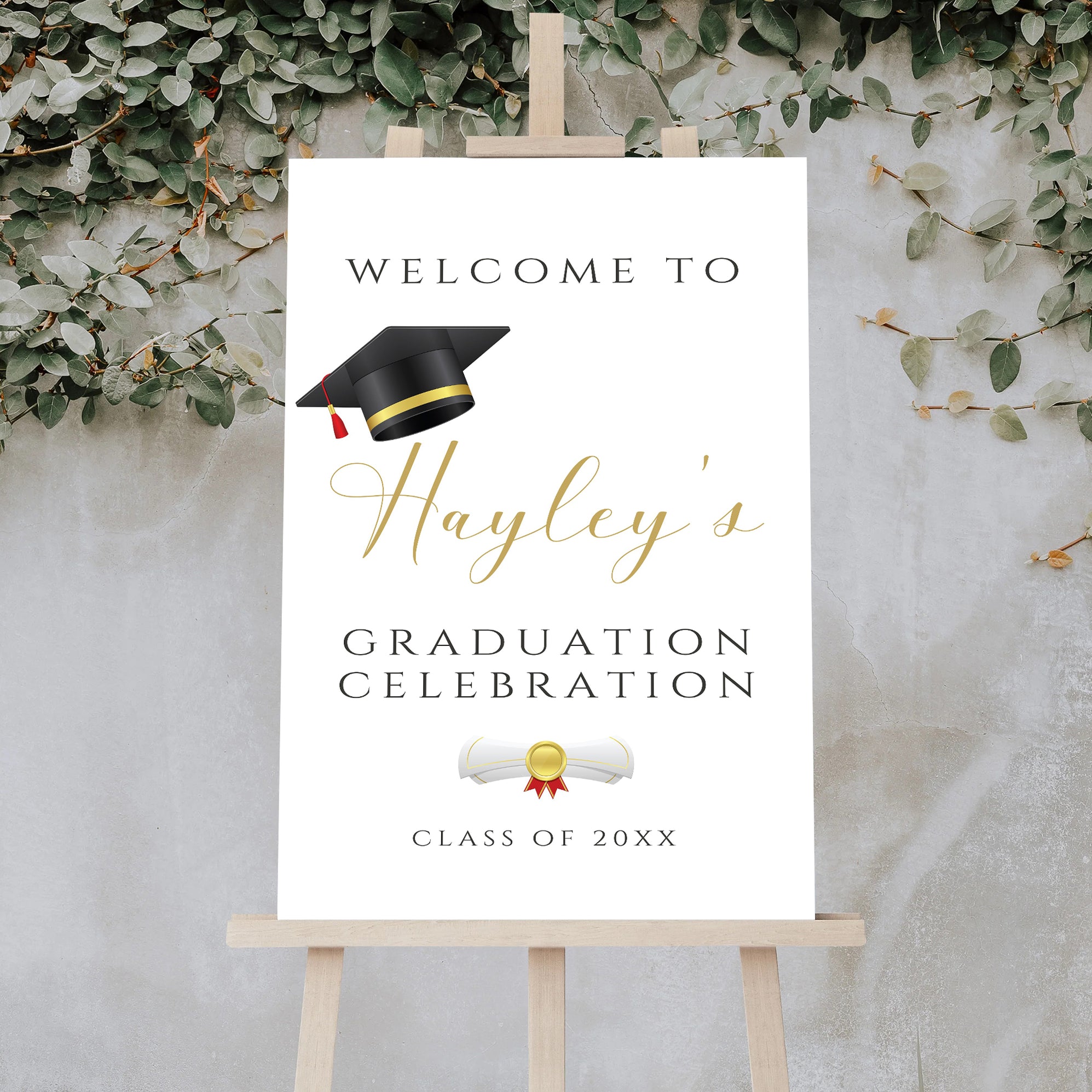 Graduation Welcome Sign Minimalist Style | Grad Welcome Party Poster ...