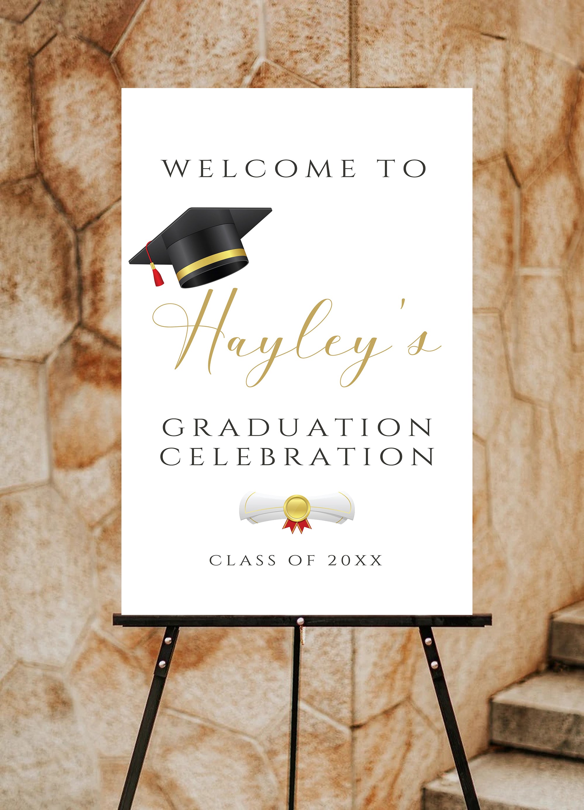 Graduation Welcome Sign Minimalist Style | Grad Welcome Party Poster ...