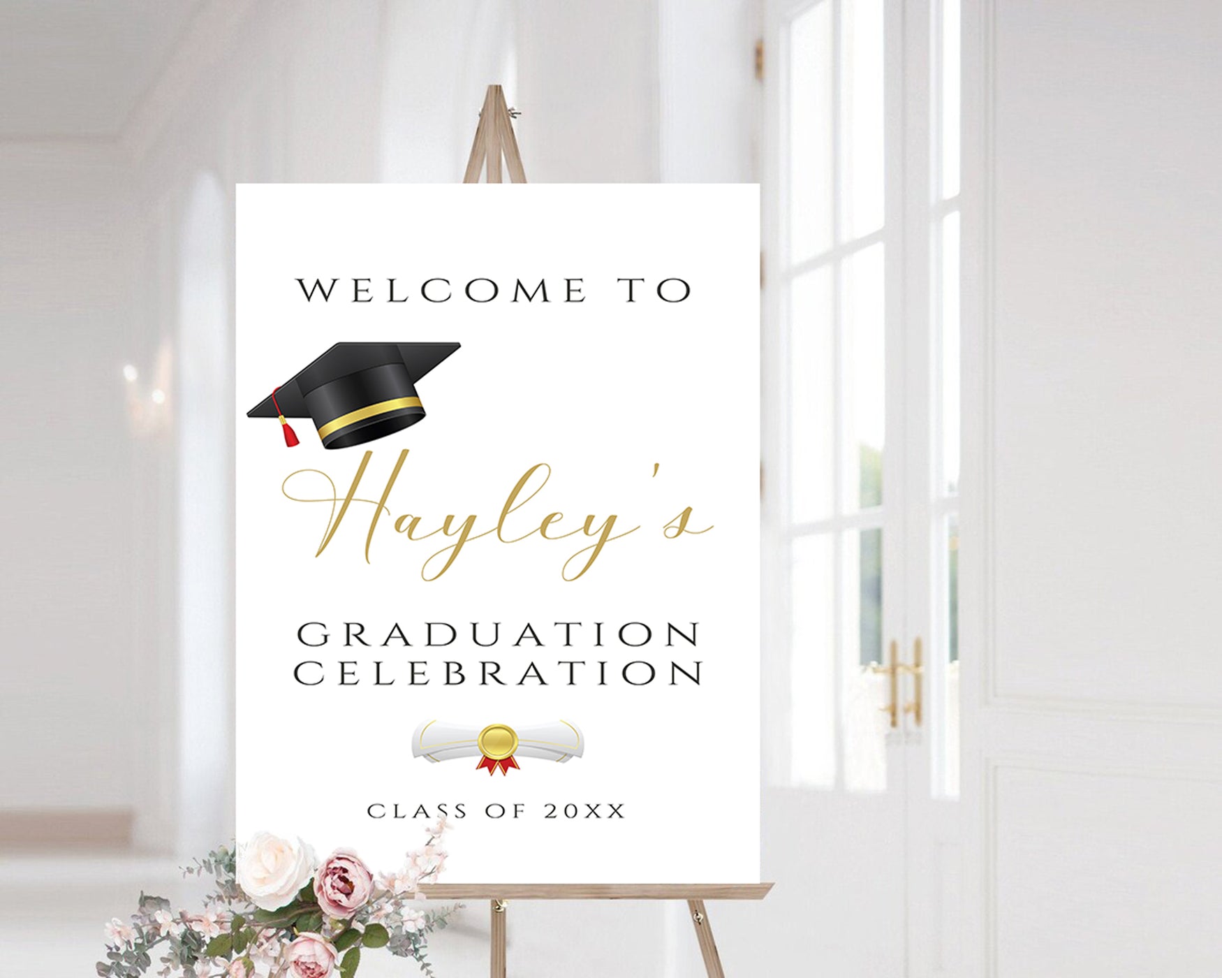 Graduation Welcome Sign Minimalist Style | Grad Welcome Party Poster ...