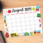 PDF August 2024 Back To School Calendar | Printable Back to School ...